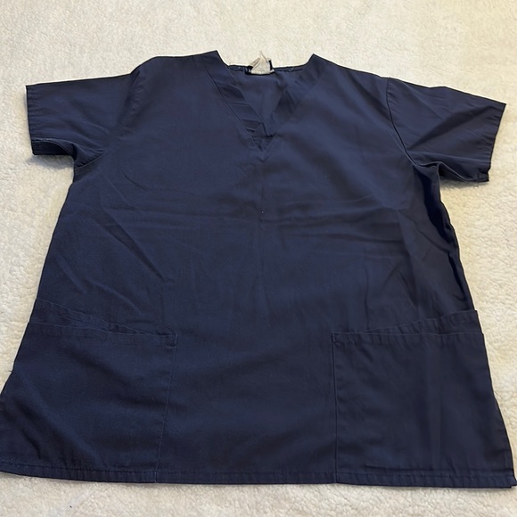 Lydia’s | Tops | Lydias Pro Series Collection Navy Blue Scrub Top ...